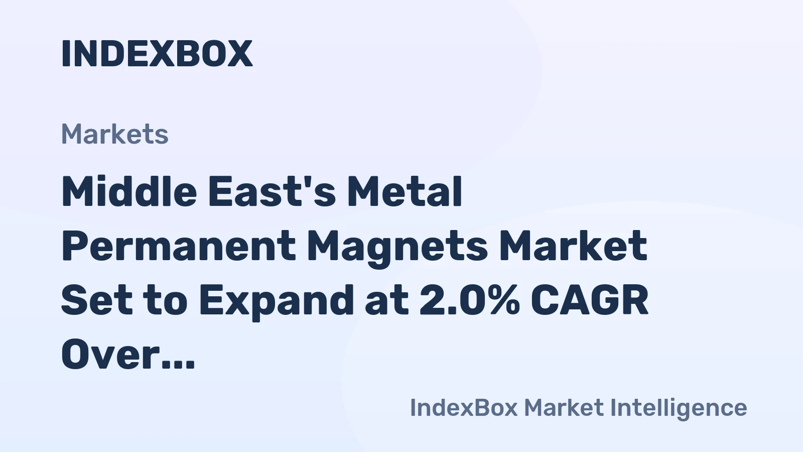 Middle East's Metal Permanent Magnets Market Set to Expand at 2.0% CAGR Over Next Decade