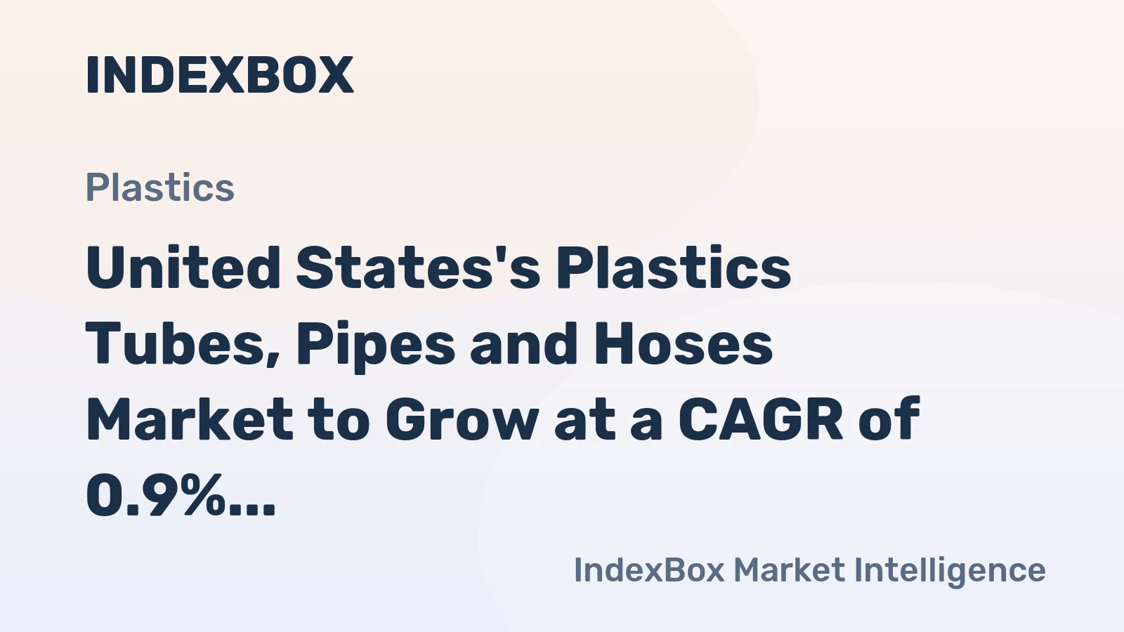 United States's Plastics Tubes, Pipes and Hoses Market to Grow at a CAGR of 0.9% from 2024 to 2035, Reaching 5.2M tons