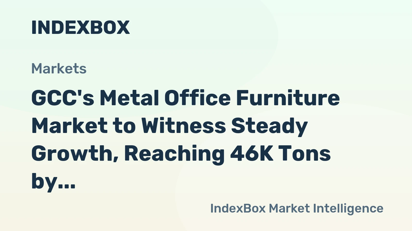 GCC's Metal Office Furniture Market to Witness Steady Growth, Reaching 46K Tons by 2035