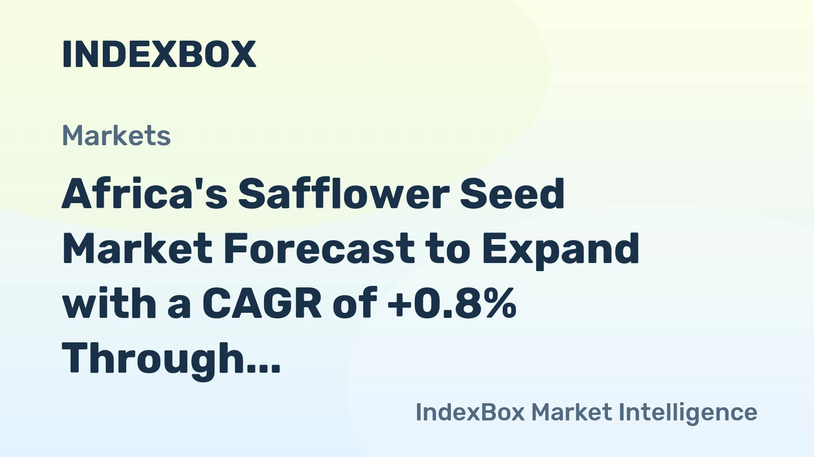 Africa's Safflower Seed Market Forecast to Expand with a CAGR of +0.8% Through 2035