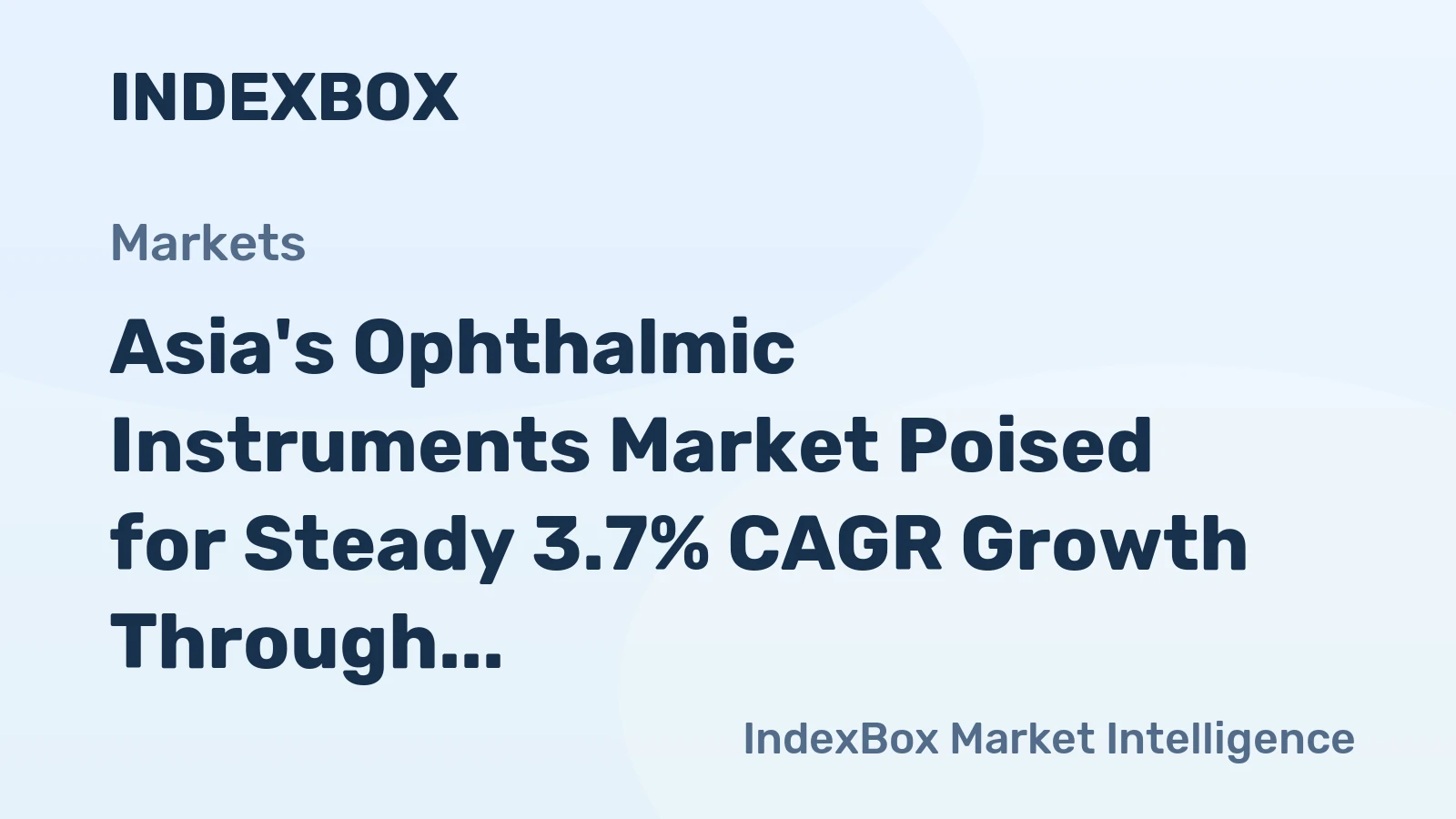 Asia's Ophthalmic Instruments Market Poised for Steady 3.7% CAGR Growth Through 2035