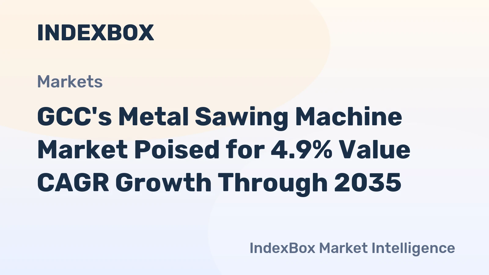 GCC's Metal Sawing Machine Market Poised for 4.9% Value CAGR Growth Through 2035