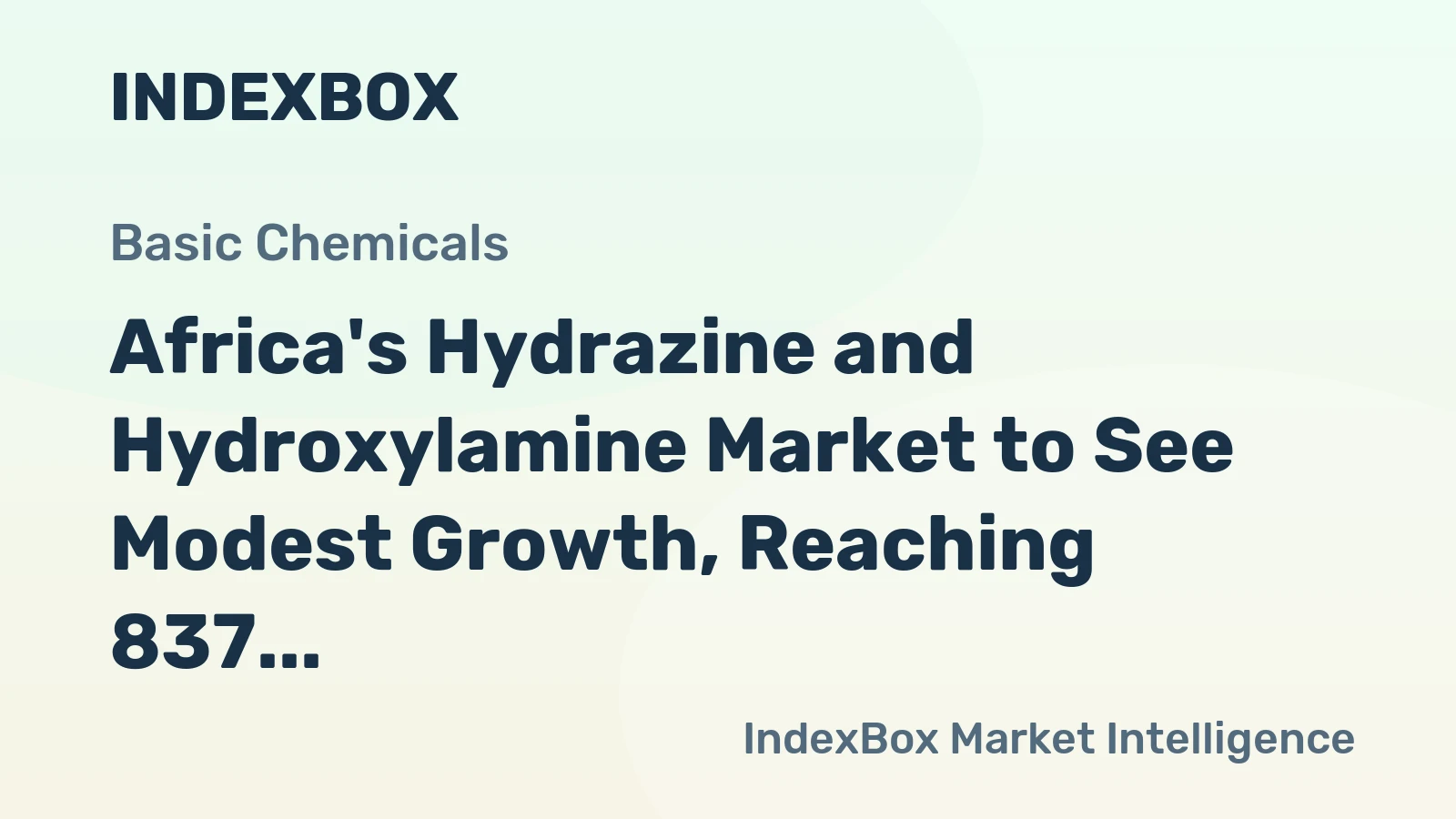 Africa's Hydrazine and Hydroxylamine Market to See Modest Growth, Reaching 837 Tons and $6.2M by 2035