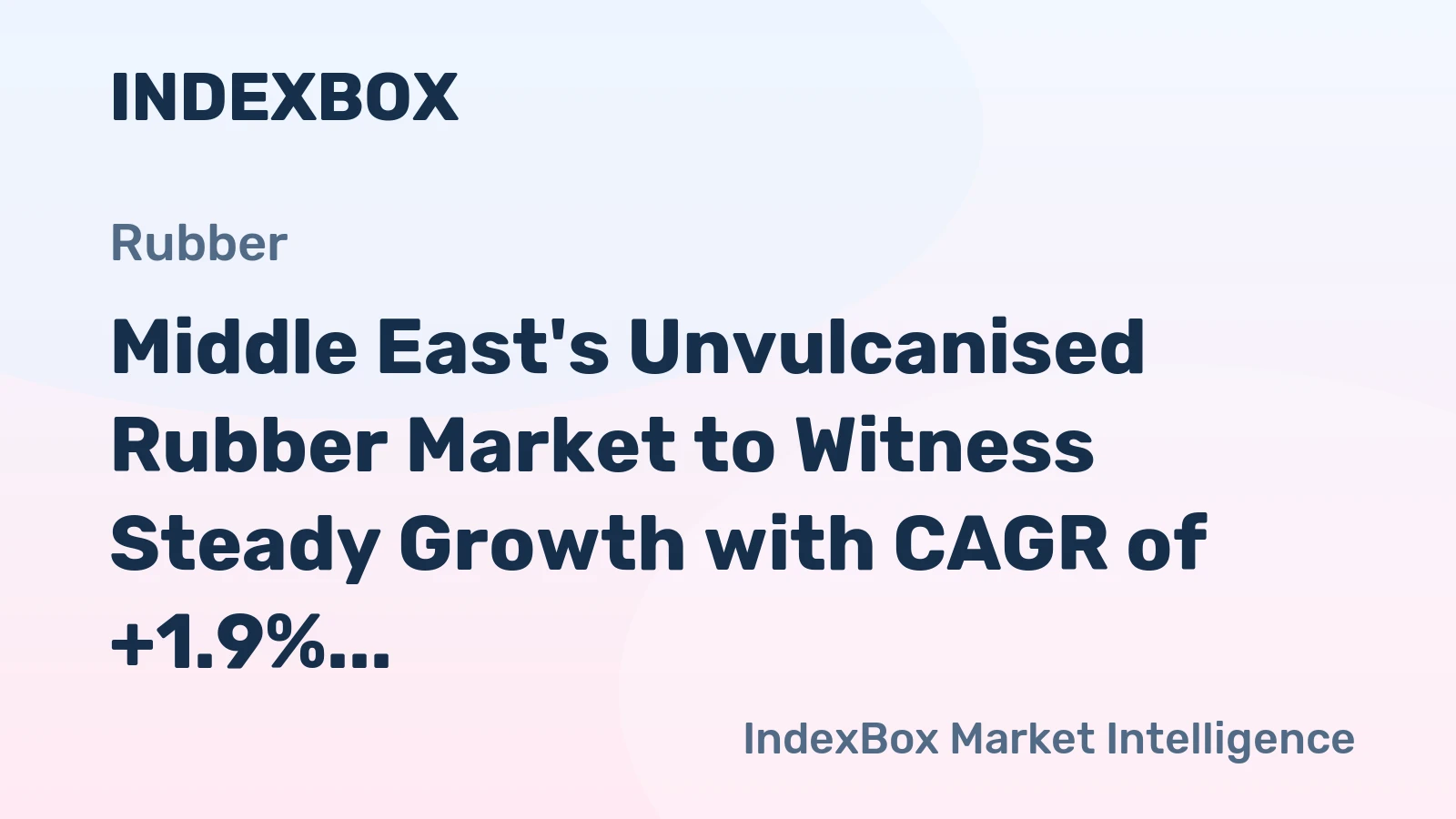 Middle East's Unvulcanised Rubber Market to Witness Steady Growth with CAGR of +1.9% from 2024 to 2035