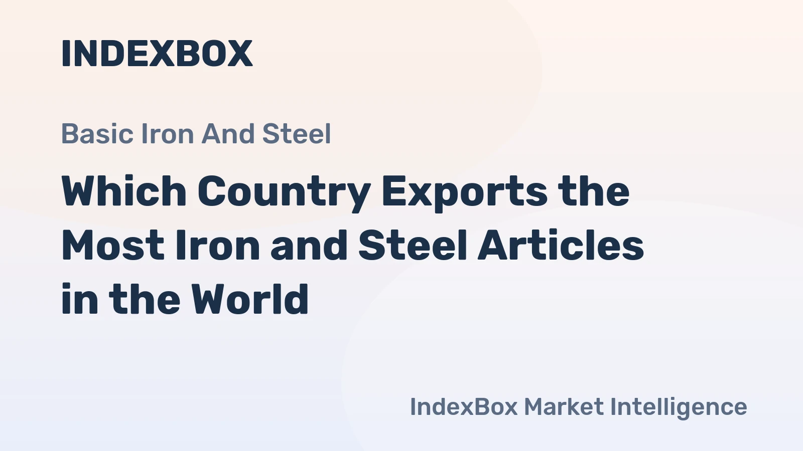 Which Country Exports the Most Iron and Steel Articles in the World?