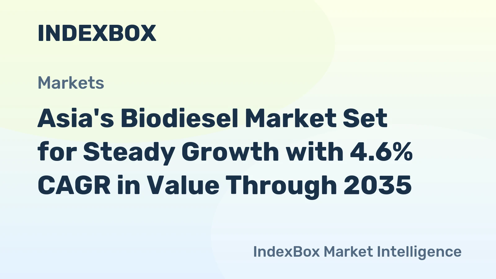 Asia's Biodiesel Market Set for Steady Growth with 4.6% CAGR in Value Through 2035