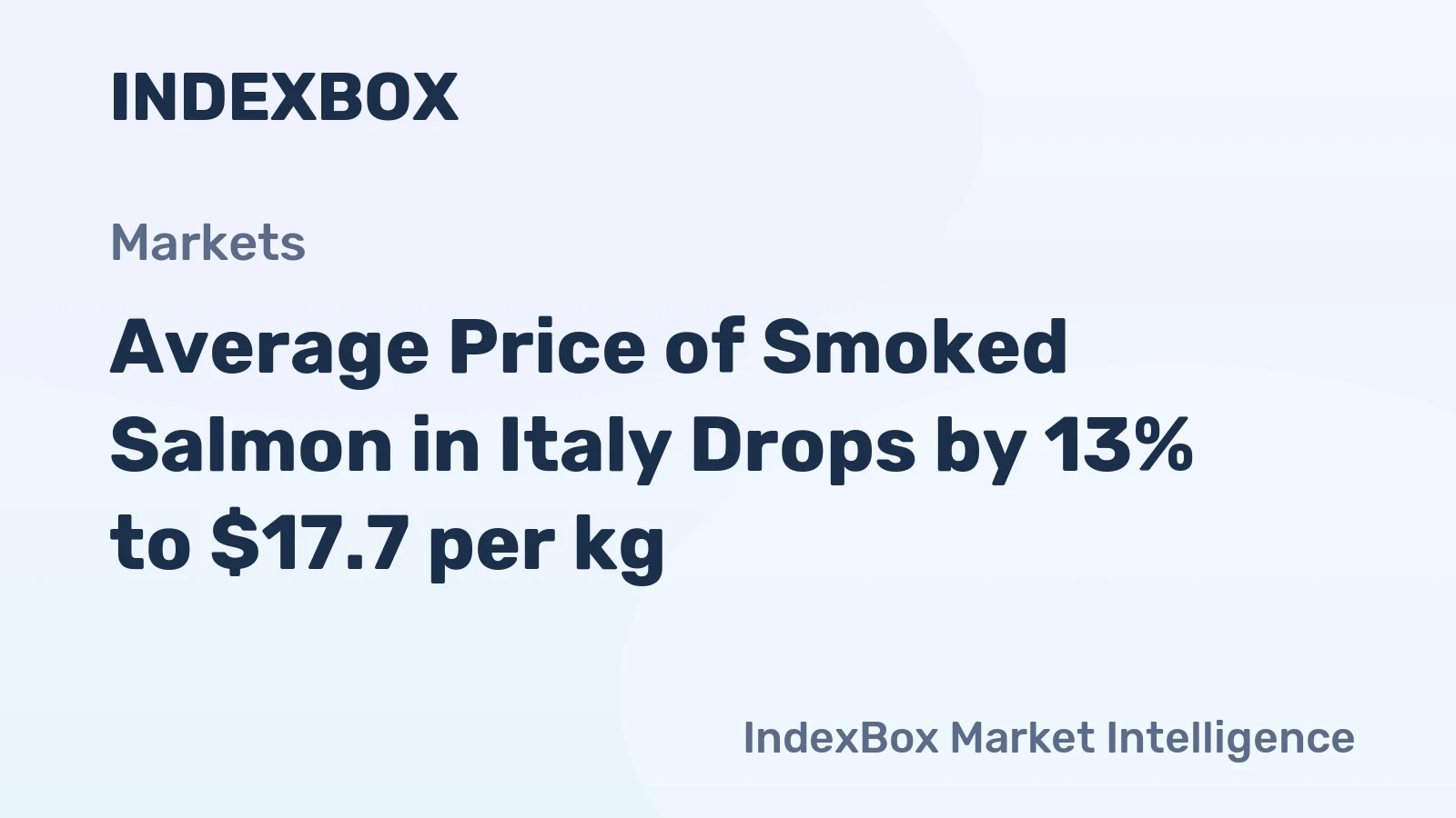Average Price of Smoked Salmon in Italy Drops by 13% to $17.7 per kg