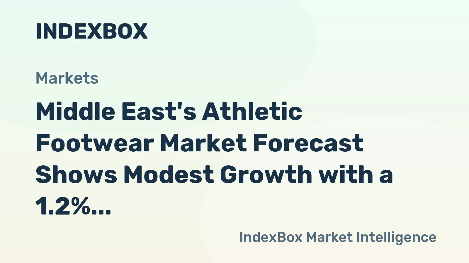 Middle East's Athletic Footwear Market Forecast Shows Modest Growth with a 1.2% CAGR in Value