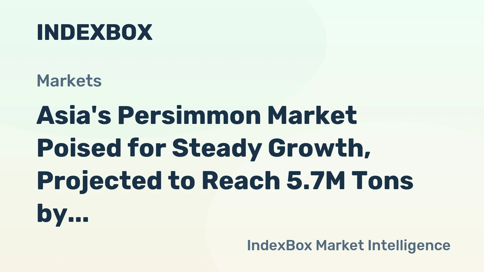 Asia's Persimmon Market Poised for Steady Growth, Projected to Reach 5.7M Tons by 2035 with a +2.0% CAGR.