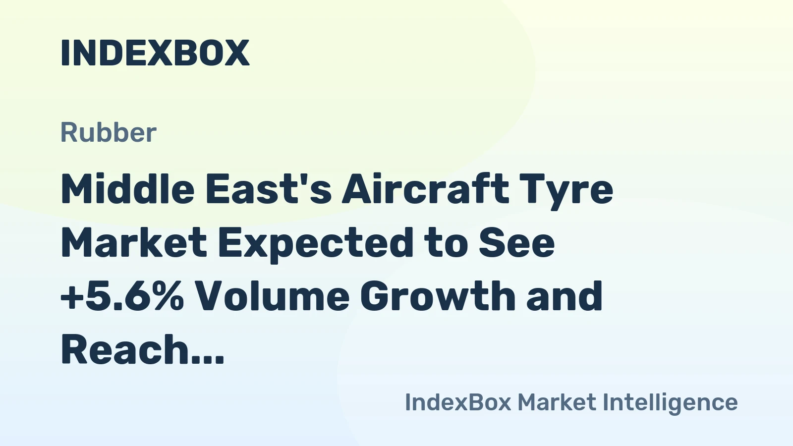 Middle East's Aircraft Tyre Market Expected to See +5.6% Volume Growth and Reach 248K Units by 2035, Valued at $206M