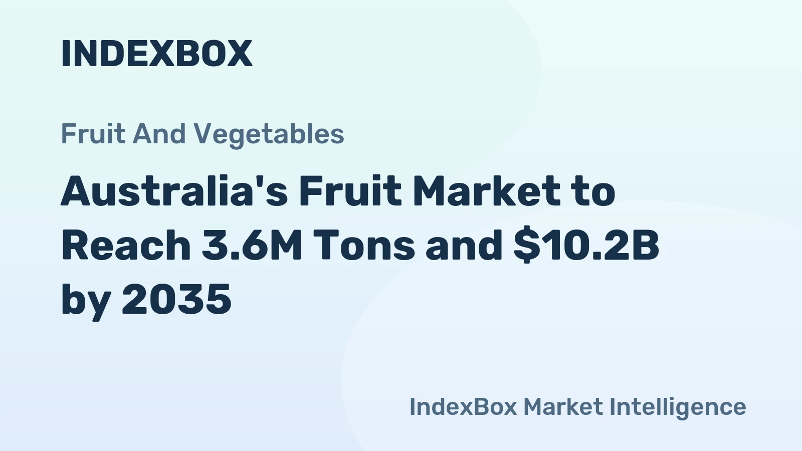 Australia's Fruit Market to Reach 3.6M Tons and $10.2B by 2035