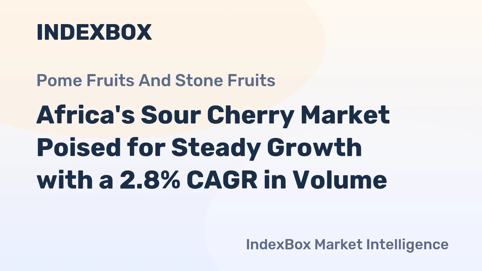 Africa's Sour Cherry Market Poised for Steady Growth with a 2.8% CAGR in Volume
