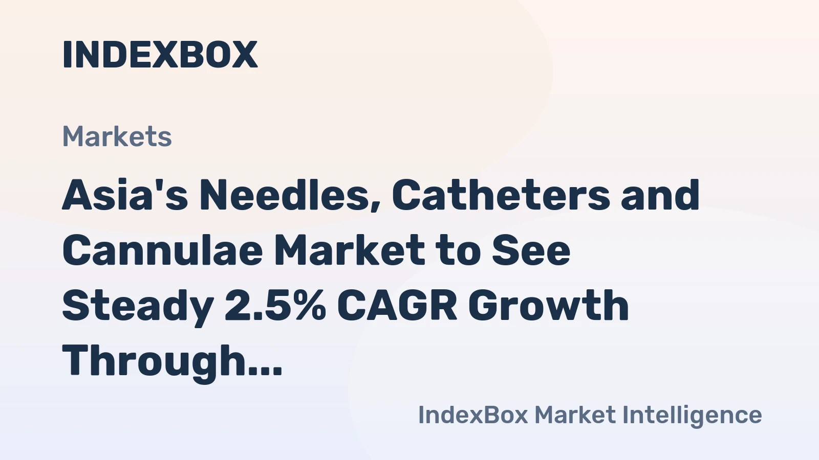 Asia's Needles, Catheters and Cannulae Market to See Steady 2.5% CAGR Growth Through 2035