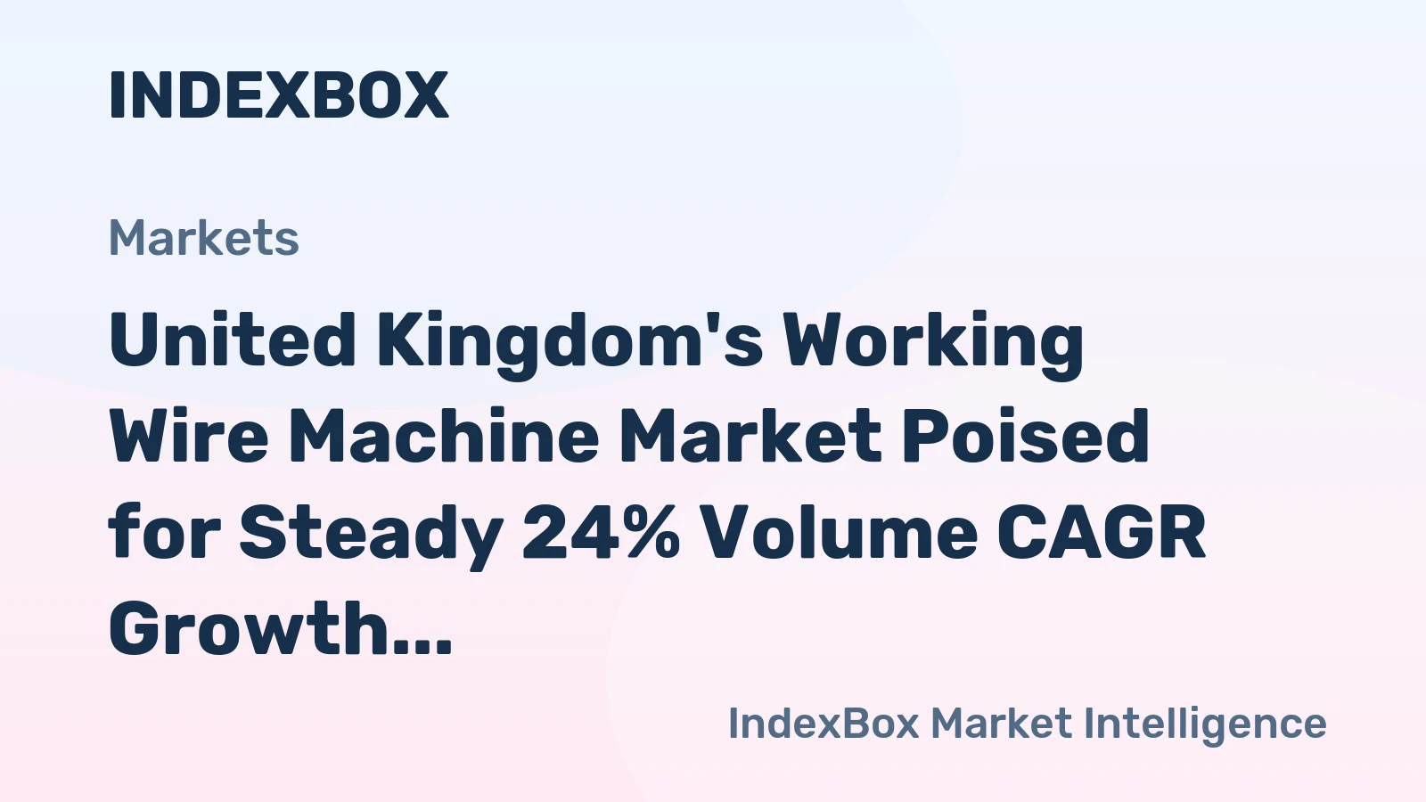 United Kingdom's Working Wire Machine Market Poised for Steady 24% Volume CAGR Growth Through 2035