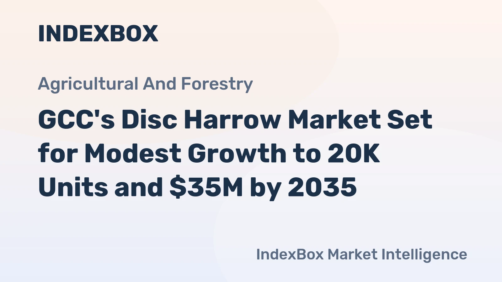 GCC's Disc Harrow Market Set for Modest Growth to 20K Units and $35M by 2035