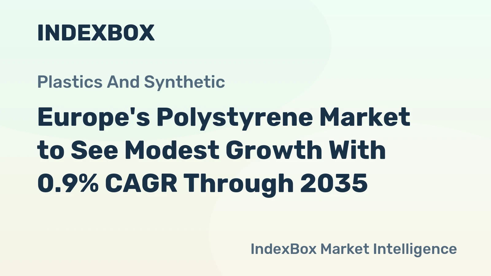 Europe's Polystyrene Market to See Modest Growth With 0.9% CAGR Through 2035
