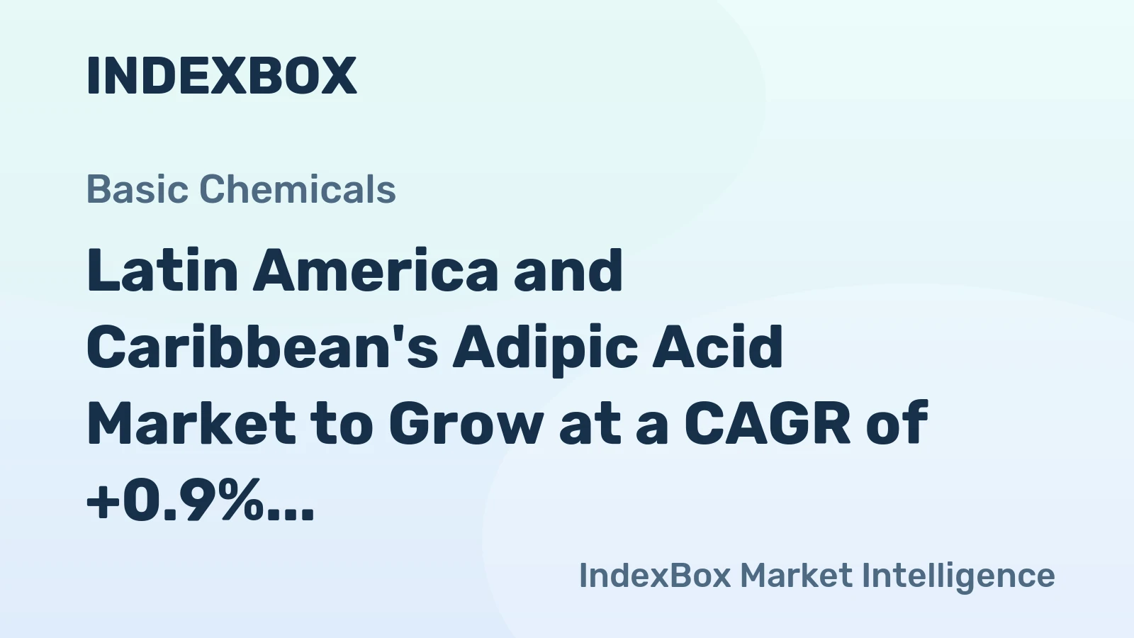 Latin America and Caribbean's Adipic Acid Market to Grow at a CAGR of +0.9% from 2024 to 2035, Reaching $1.5B by 2035