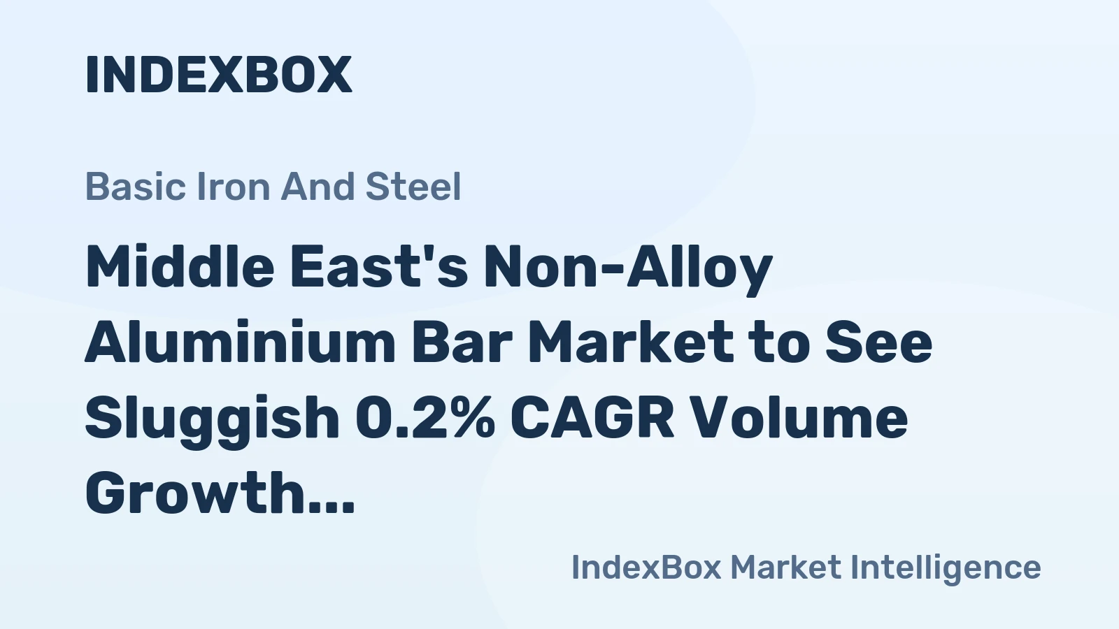 Middle East's Non-Alloy Aluminium Bar Market to See Sluggish 0.2% CAGR Volume Growth Through 2035