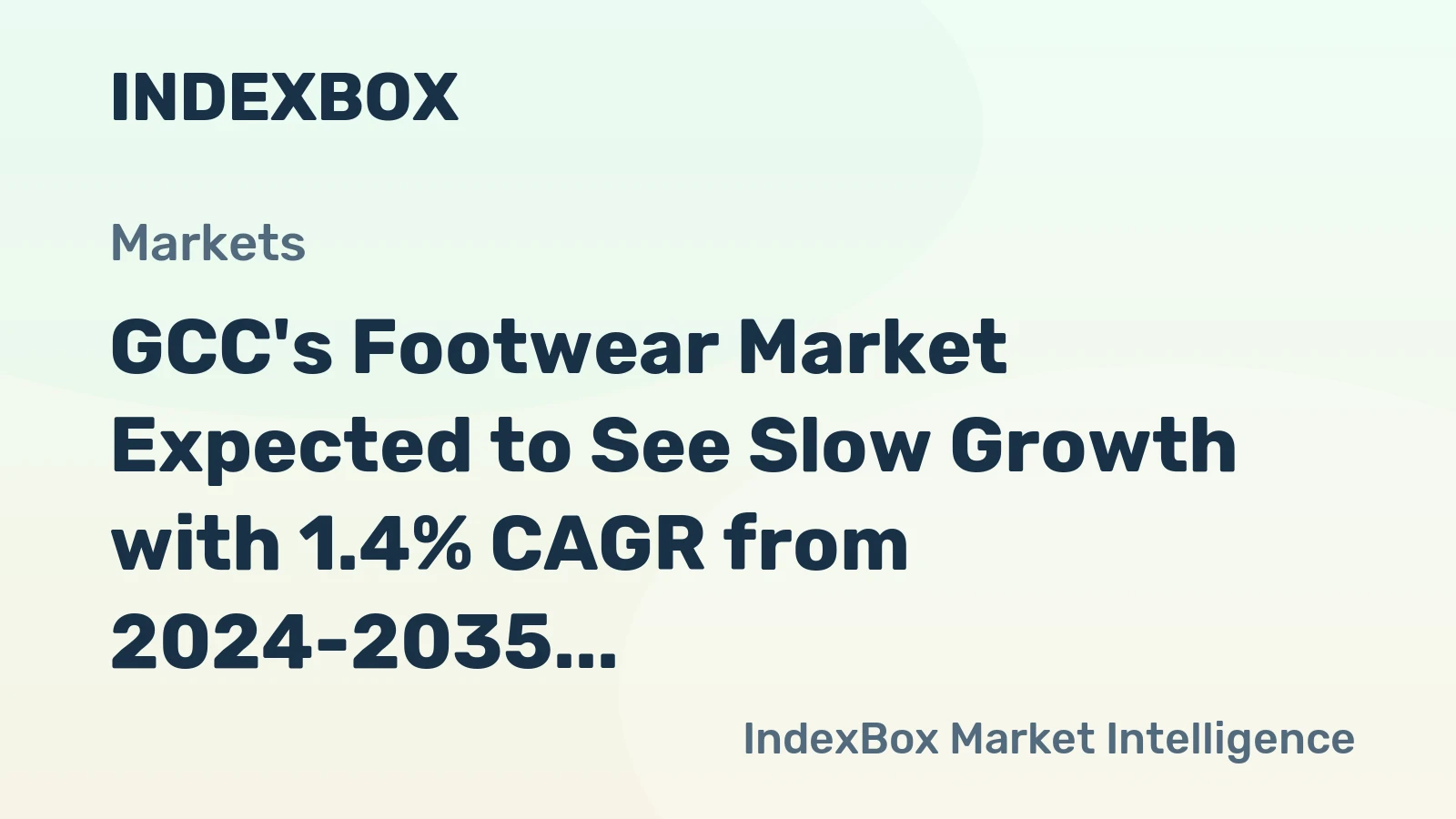GCC's Footwear Market Expected to See Slow Growth with 1.4% CAGR from 2024-2035