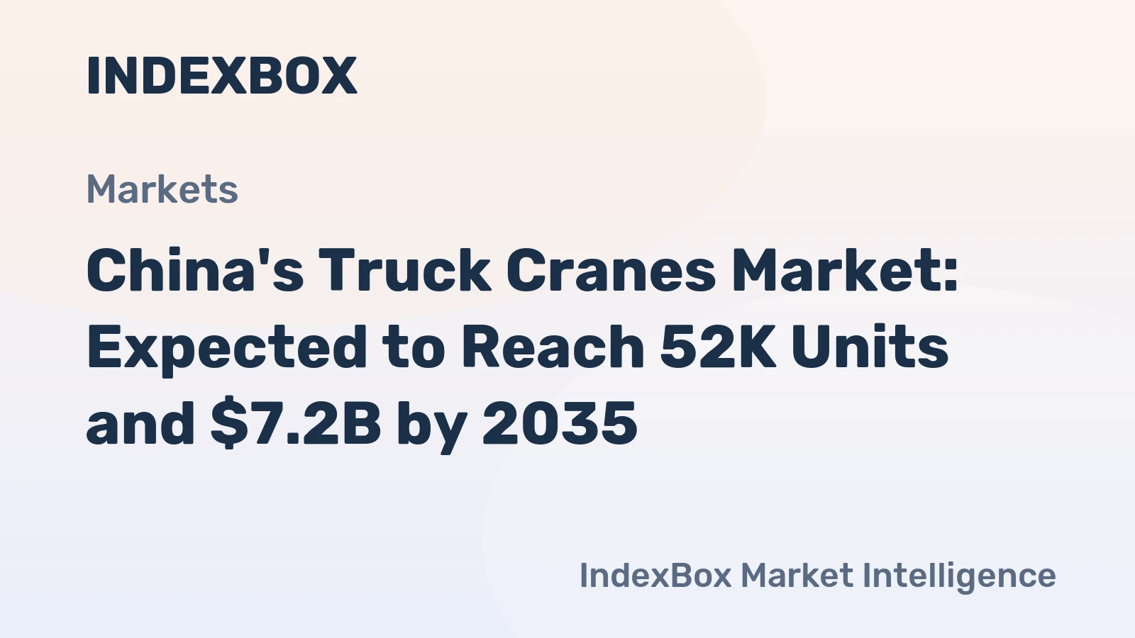 China's Truck Cranes Market: Expected to Reach 52K Units and $7.2B by 2035