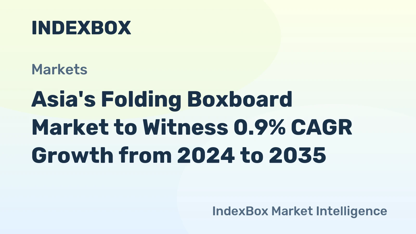 Asia's Folding Boxboard Market to Witness 0.9% CAGR Growth from 2024 to 2035