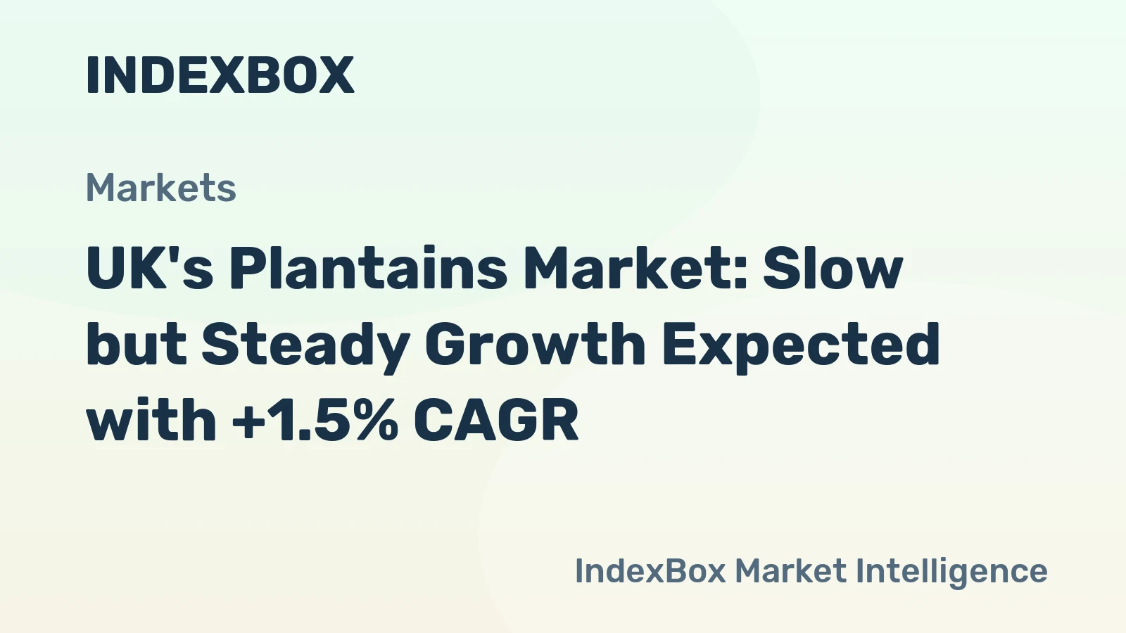 UK's Plantains Market: Slow but Steady Growth Expected with +1.5% CAGR