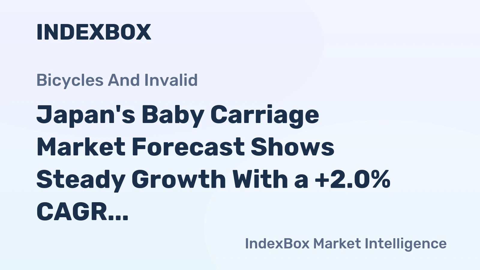 Japan's Baby Carriage Market Forecast Shows Steady Growth With a +2.0% CAGR