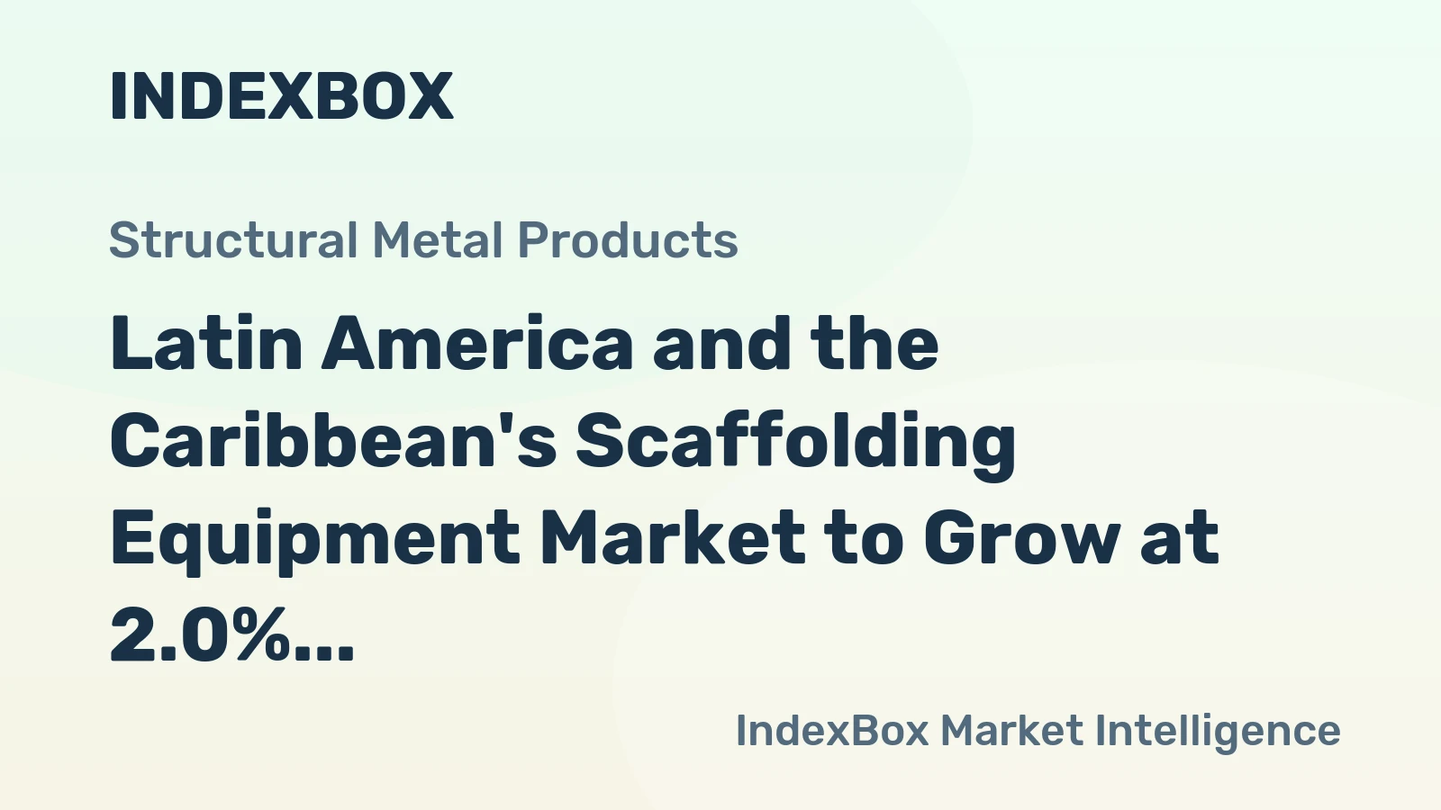 Latin America and the Caribbean's Scaffolding Equipment Market to Grow at 2.0% CAGR from 2024 to 2035