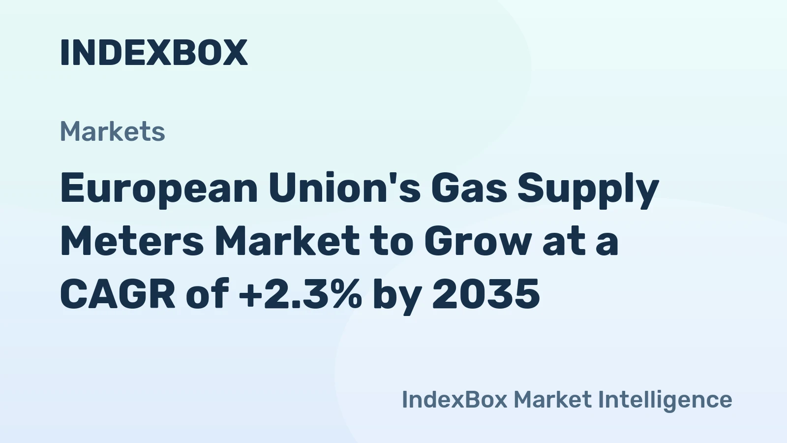 European Union's Gas Supply Meters Market to Grow at a CAGR of +2.3% by 2035