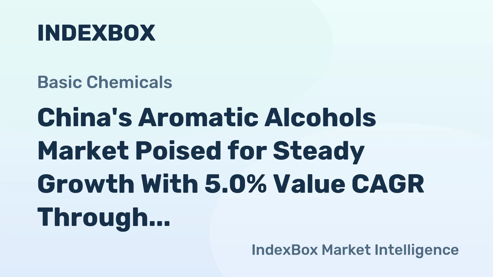 China's Aromatic Alcohols Market Poised for Steady Growth With 5.0% Value CAGR Through 2035