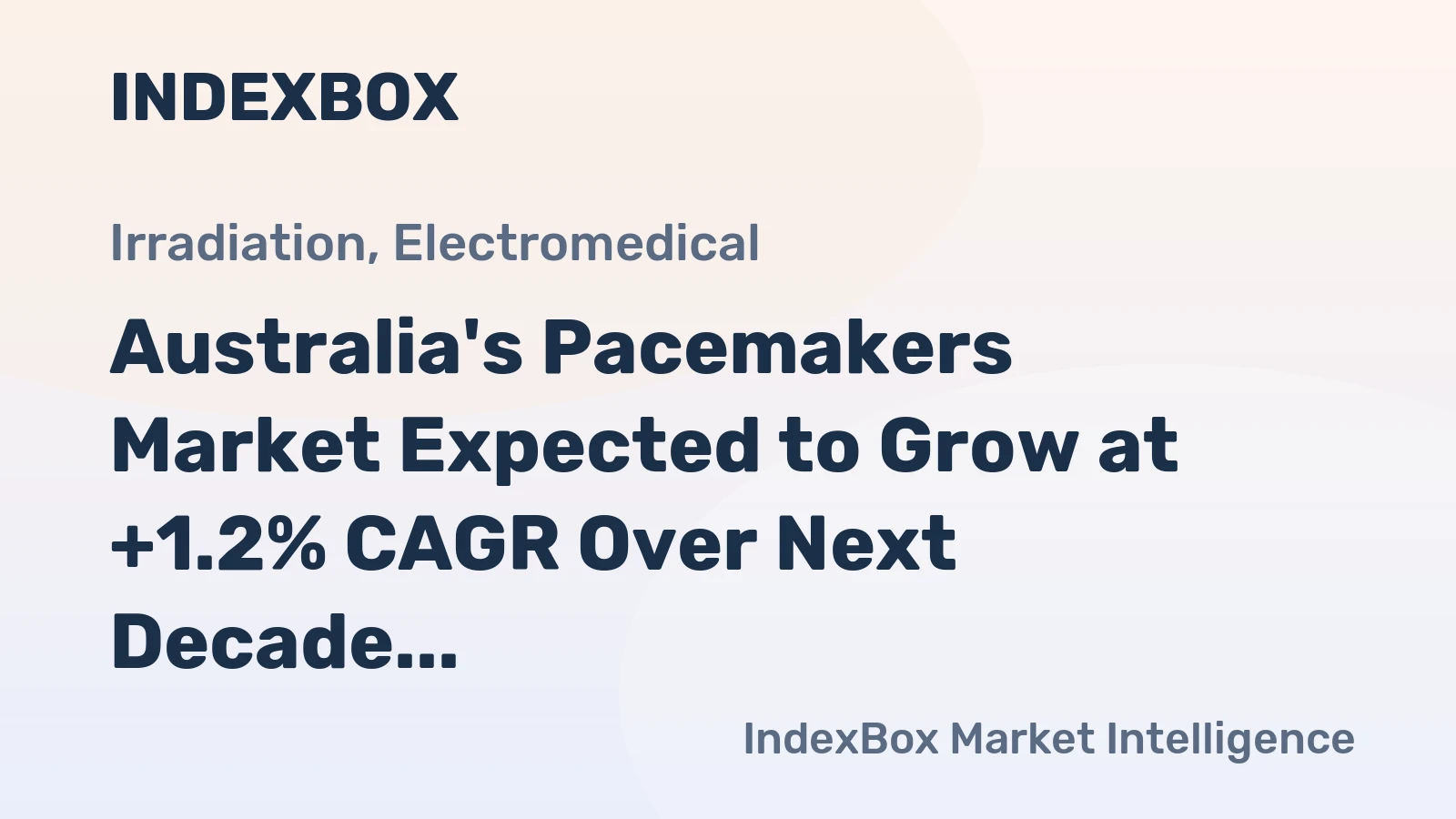 Australia's Pacemakers Market Expected to Grow at +1.2% CAGR Over Next Decade