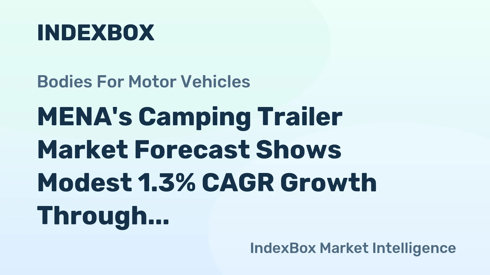 MENA's Camping Trailer Market Forecast Shows Modest 1.3% CAGR Growth Through 2035