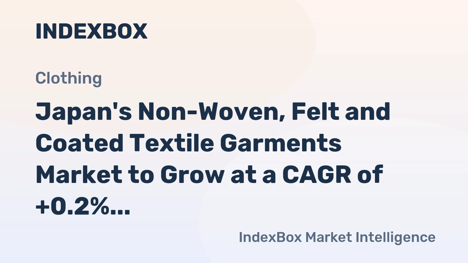 Japan's Non-Woven, Felt and Coated Textile Garments Market to Grow at a CAGR of +0.2% from 2024 to 2035