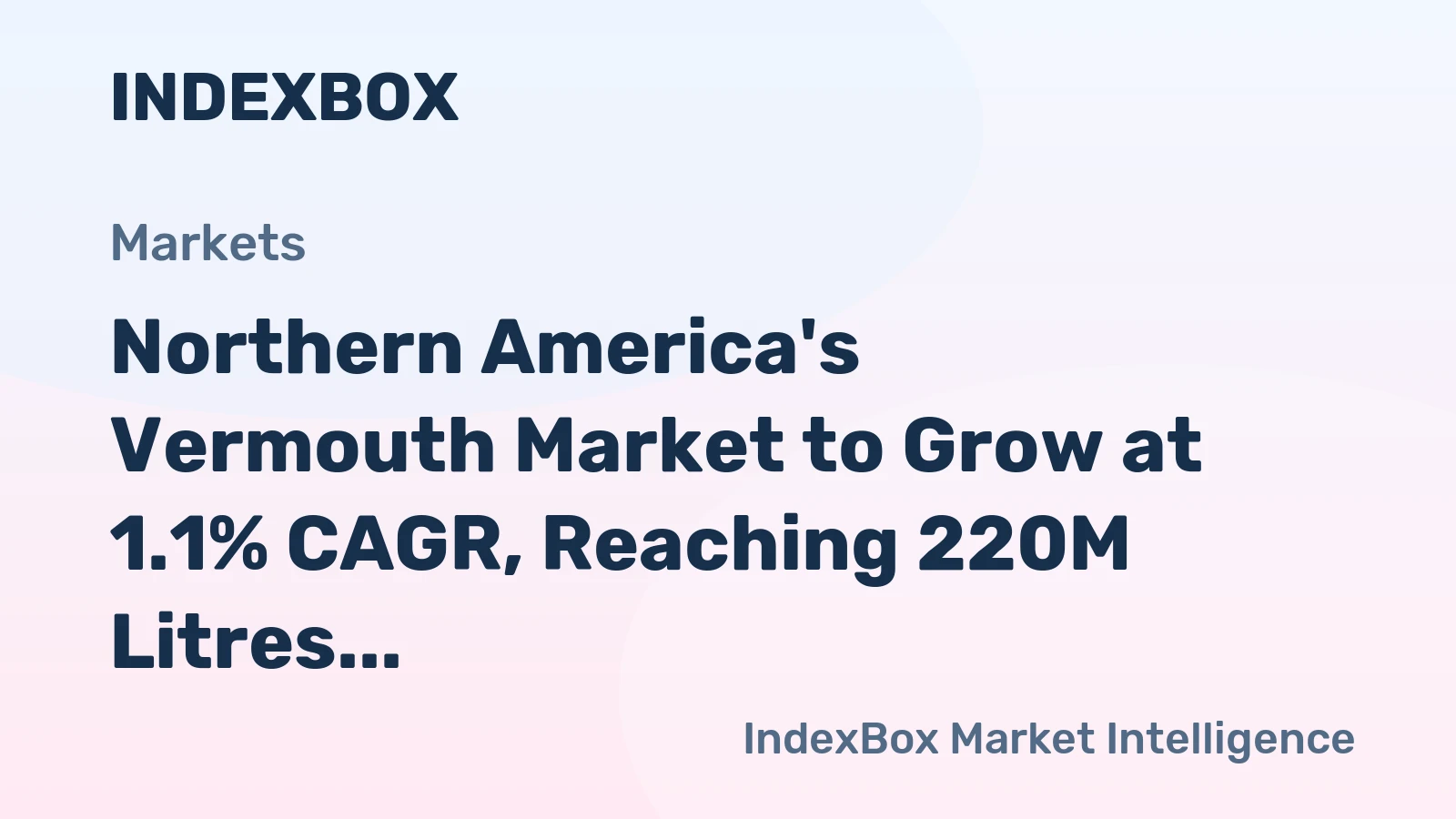 Northern America's Vermouth Market to Grow at 1.1% CAGR, Reaching 220M Litres by 2035