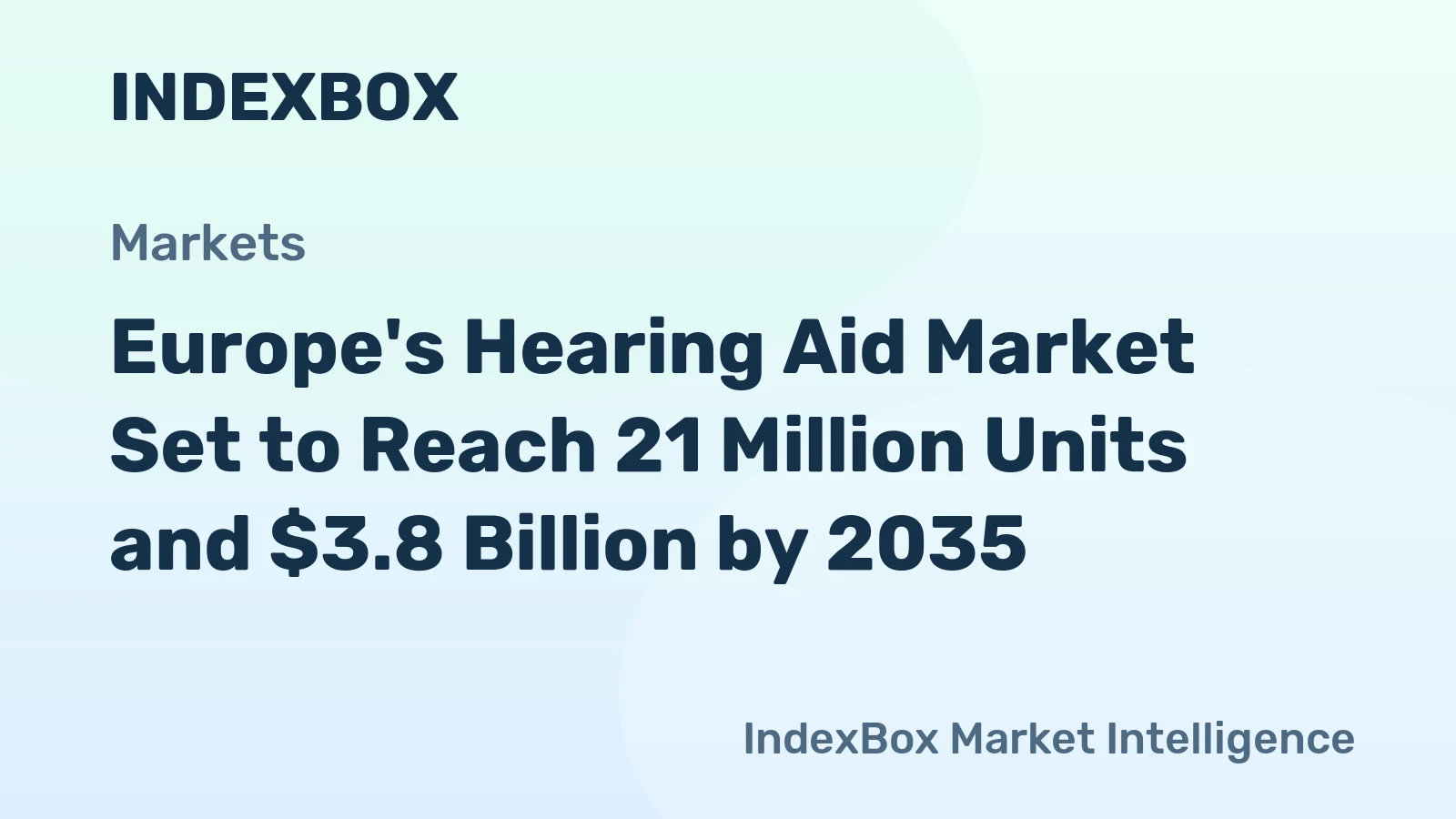 Europe's Hearing Aid Market Set to Reach 21 Million Units and $3.8 Billion by 2035