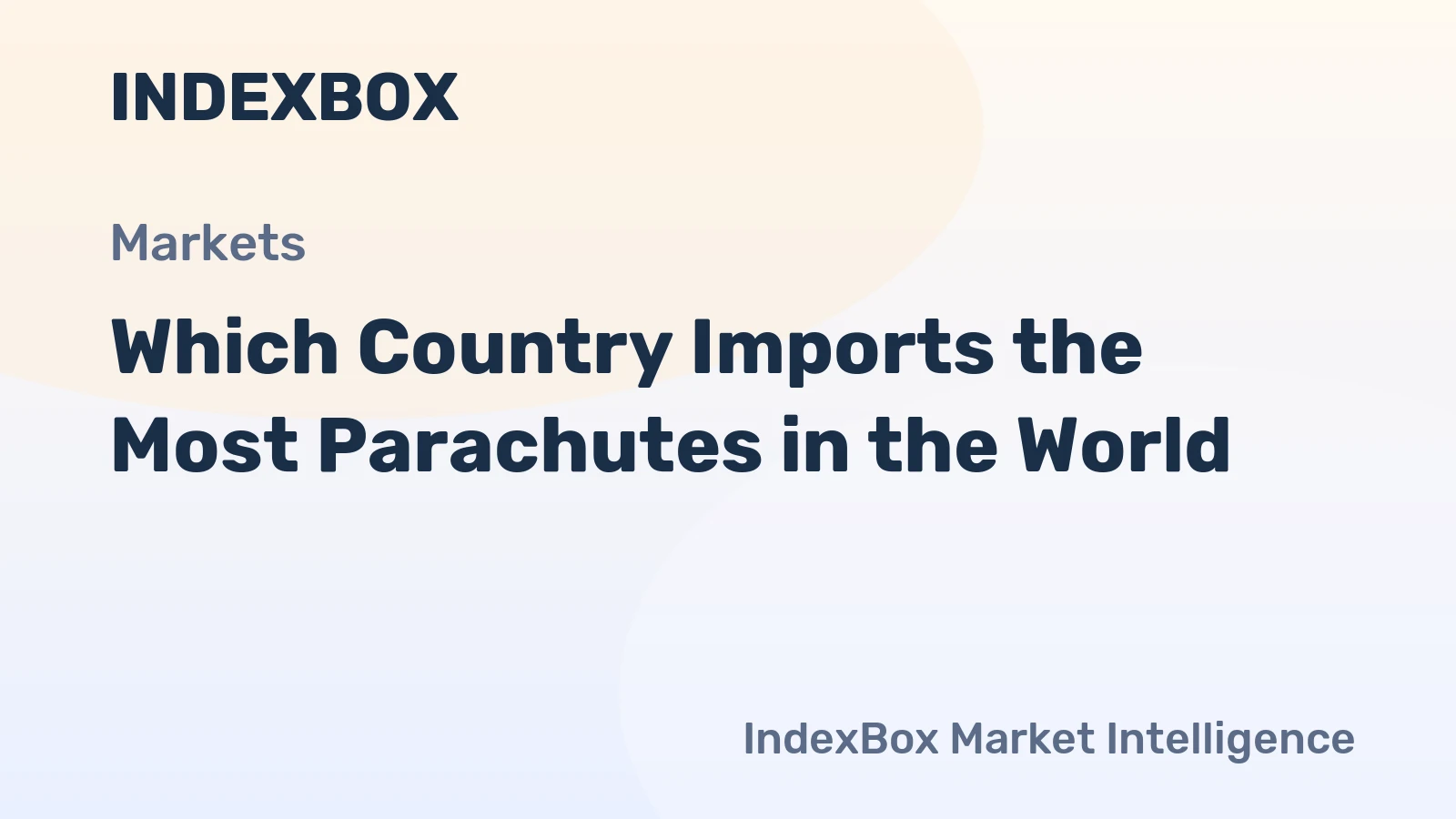 Which Country Imports the Most Parachutes in the World?