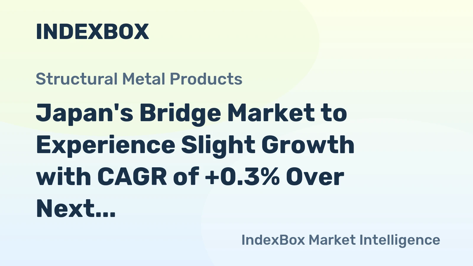 Japan's Bridge Market to Experience Slight Growth with CAGR of +0.3% Over Next Decade