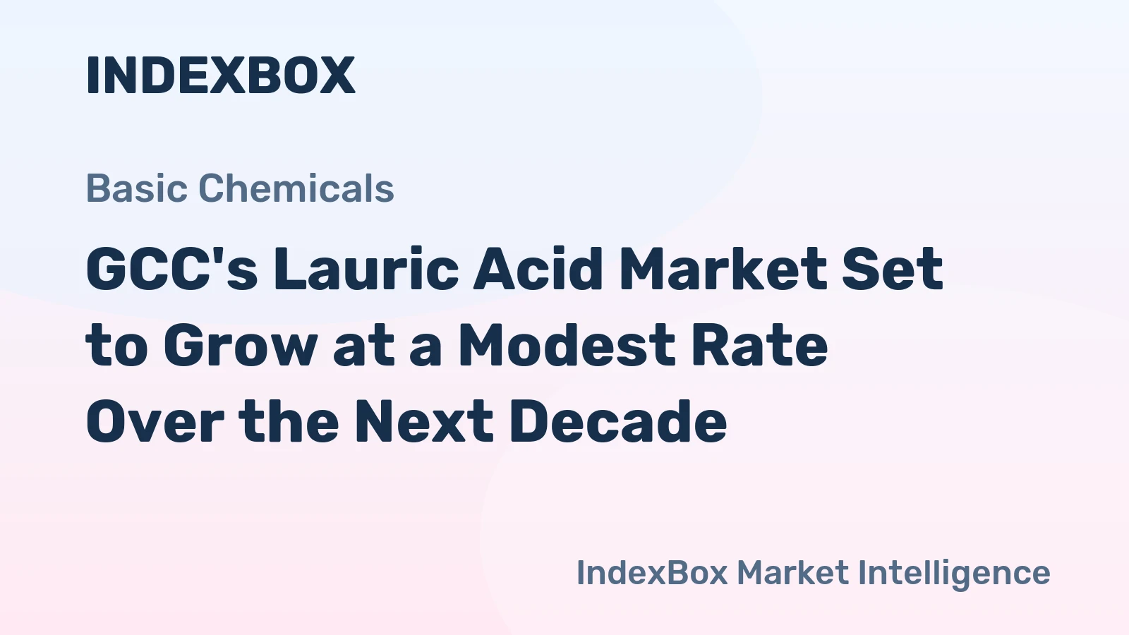GCC's Lauric Acid Market Set to Grow at a Modest Rate Over the Next Decade
