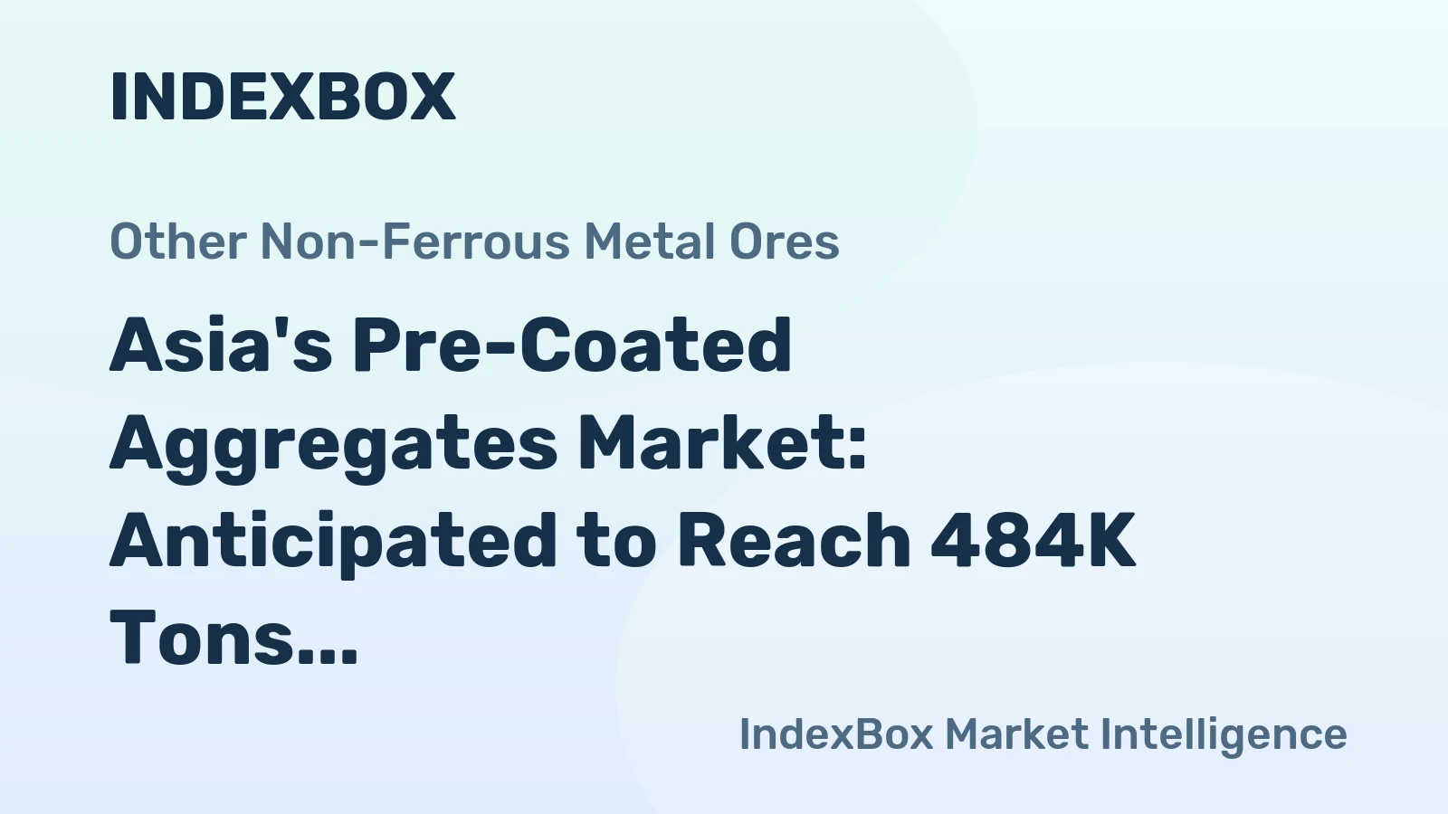 Asia's Pre-Coated Aggregates Market: Anticipated to Reach 484K Tons and $76M by 2035
