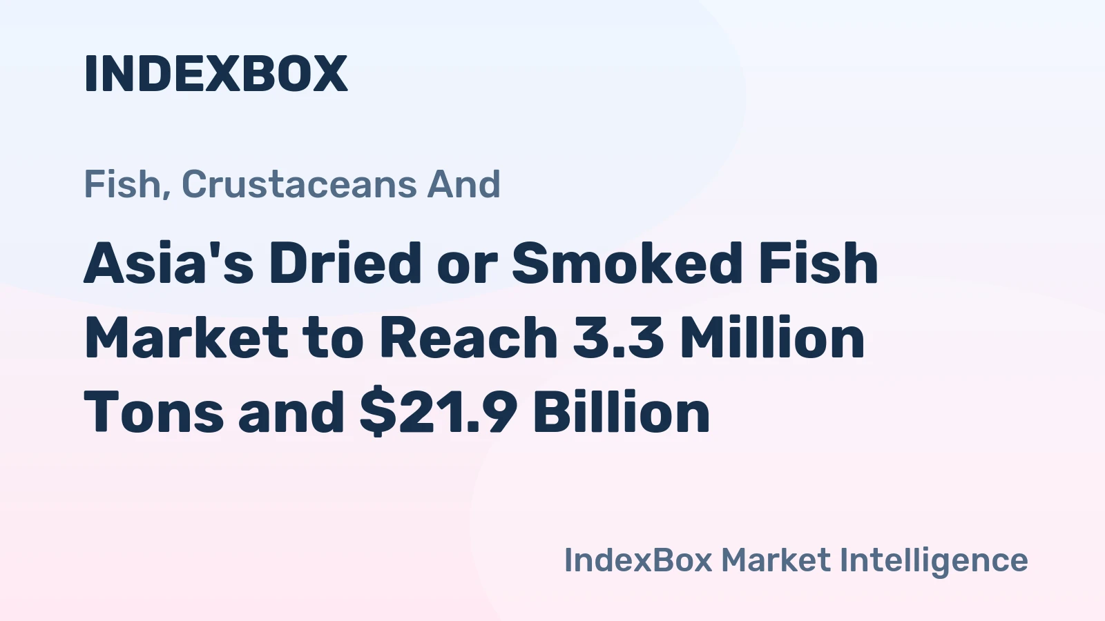 Asia's Dried or Smoked Fish Market to Reach 3.3 Million Tons and $21.9 Billion