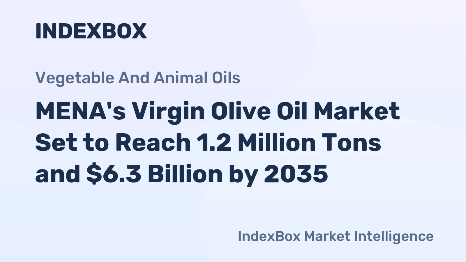 MENA's Virgin Olive Oil Market Set to Reach 1.2 Million Tons and $6.3 Billion by 2035