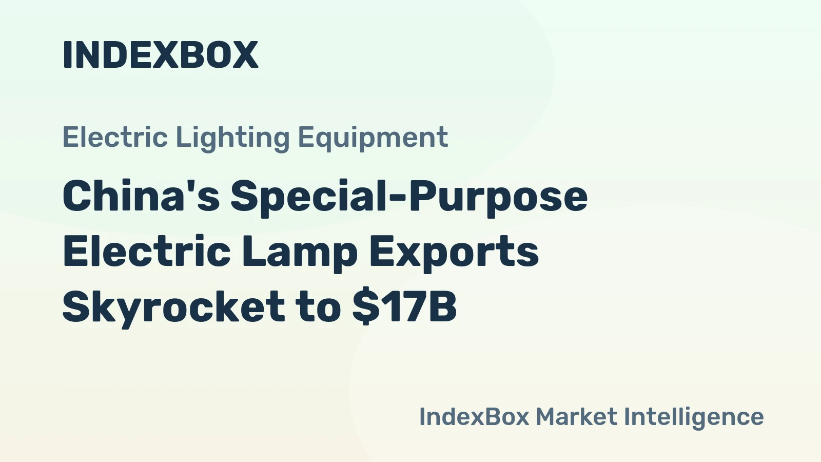 China's Special-Purpose Electric Lamp Exports Skyrocket to $17B