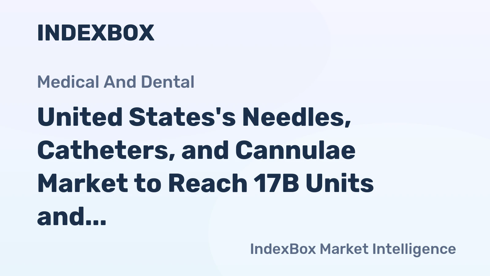 United States's Needles, Catheters, and Cannulae Market to Reach 17B Units and $13.9B by 2035