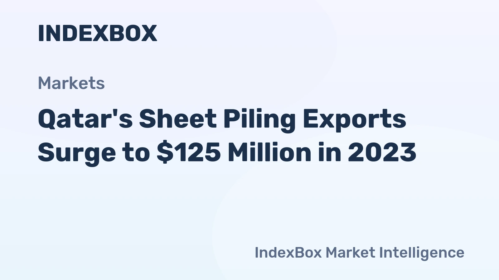Qatar's Sheet Piling Exports Surge to $125 Million in 2023