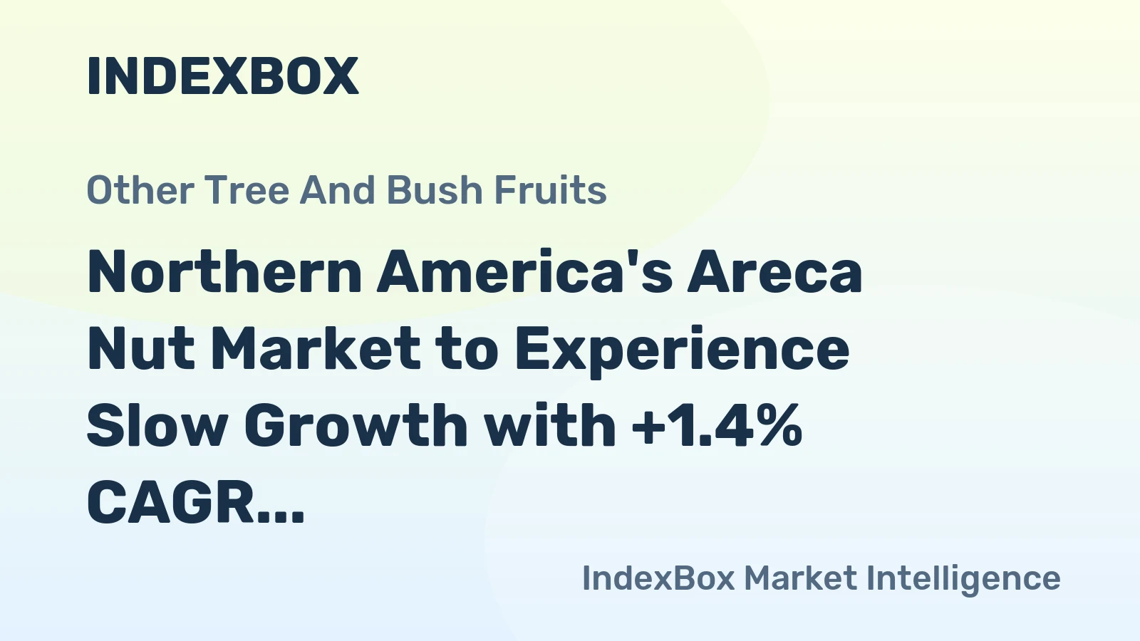 Northern America's Areca Nut Market to Experience Slow Growth with +1.4% CAGR Through 2035