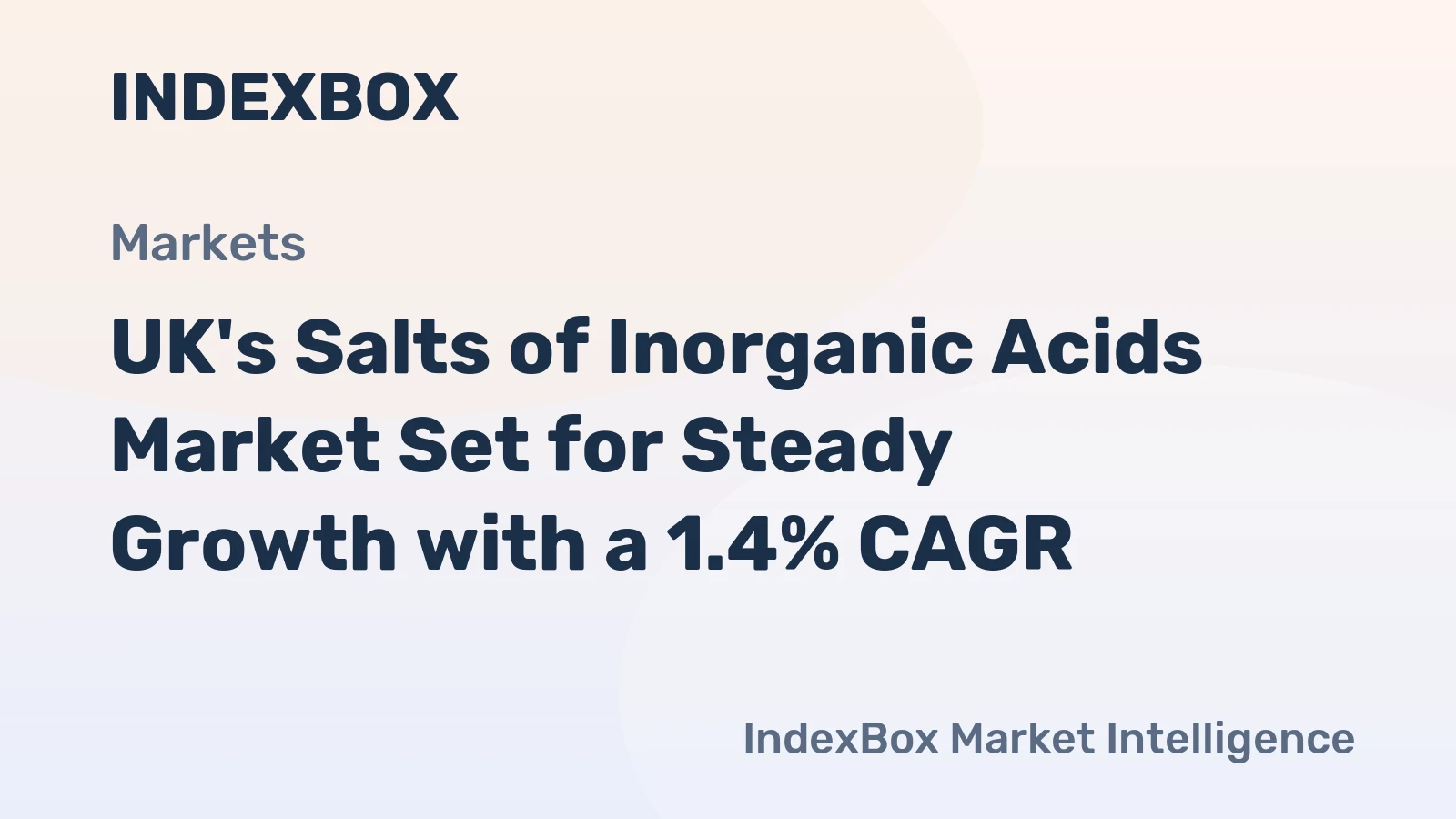 UK's Salts of Inorganic Acids Market Set for Steady Growth with a 1.4% CAGR