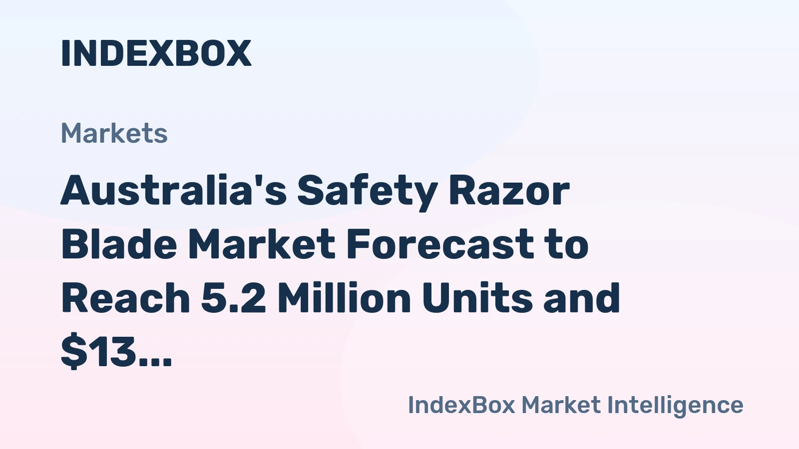 Australia's Safety Razor Blade Market Forecast to Reach 5.2 Million Units and $13 Million in Value