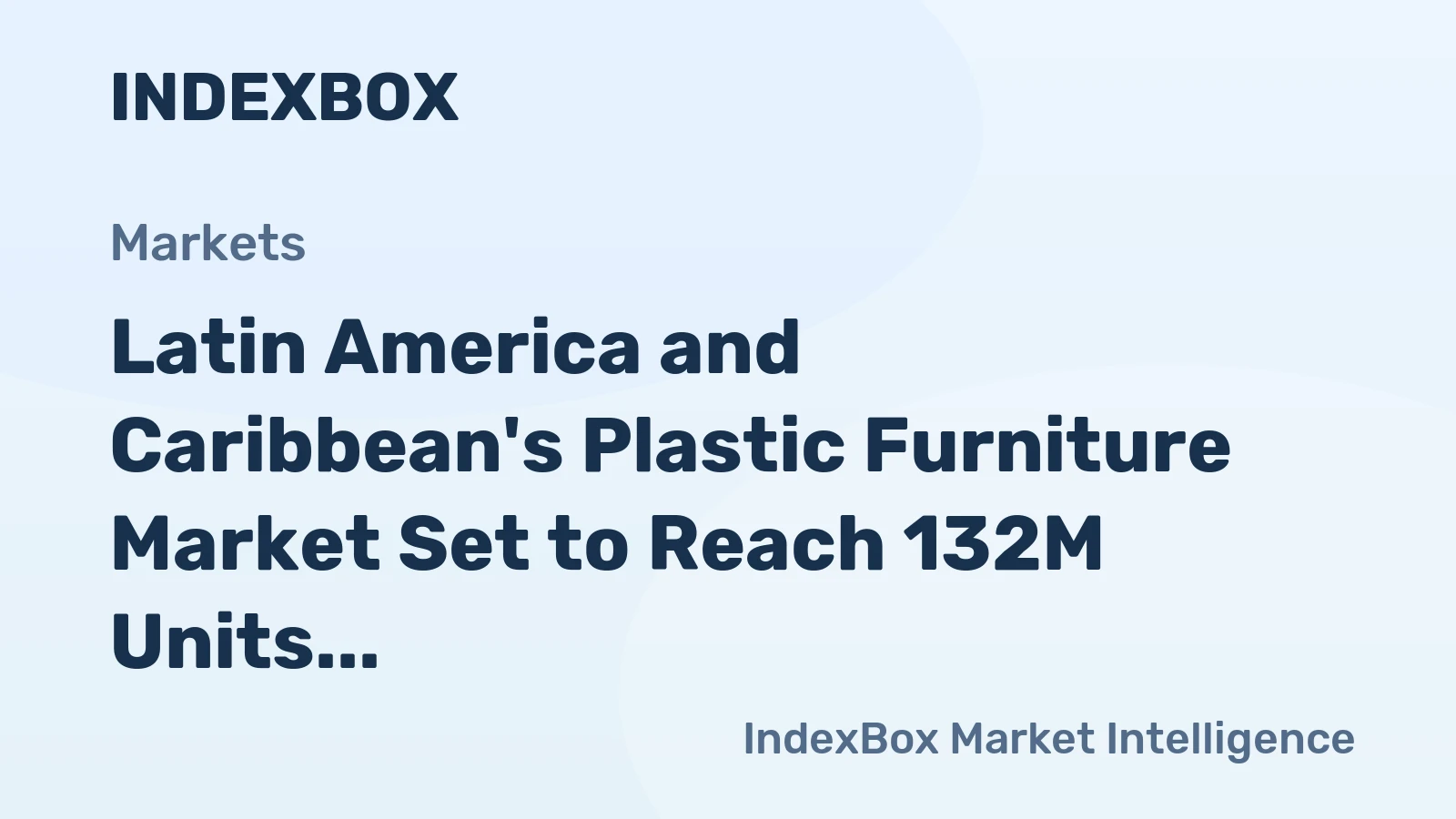 Latin America and Caribbean's Plastic Furniture Market Set to Reach 132M Units and $1.1B by 2035
