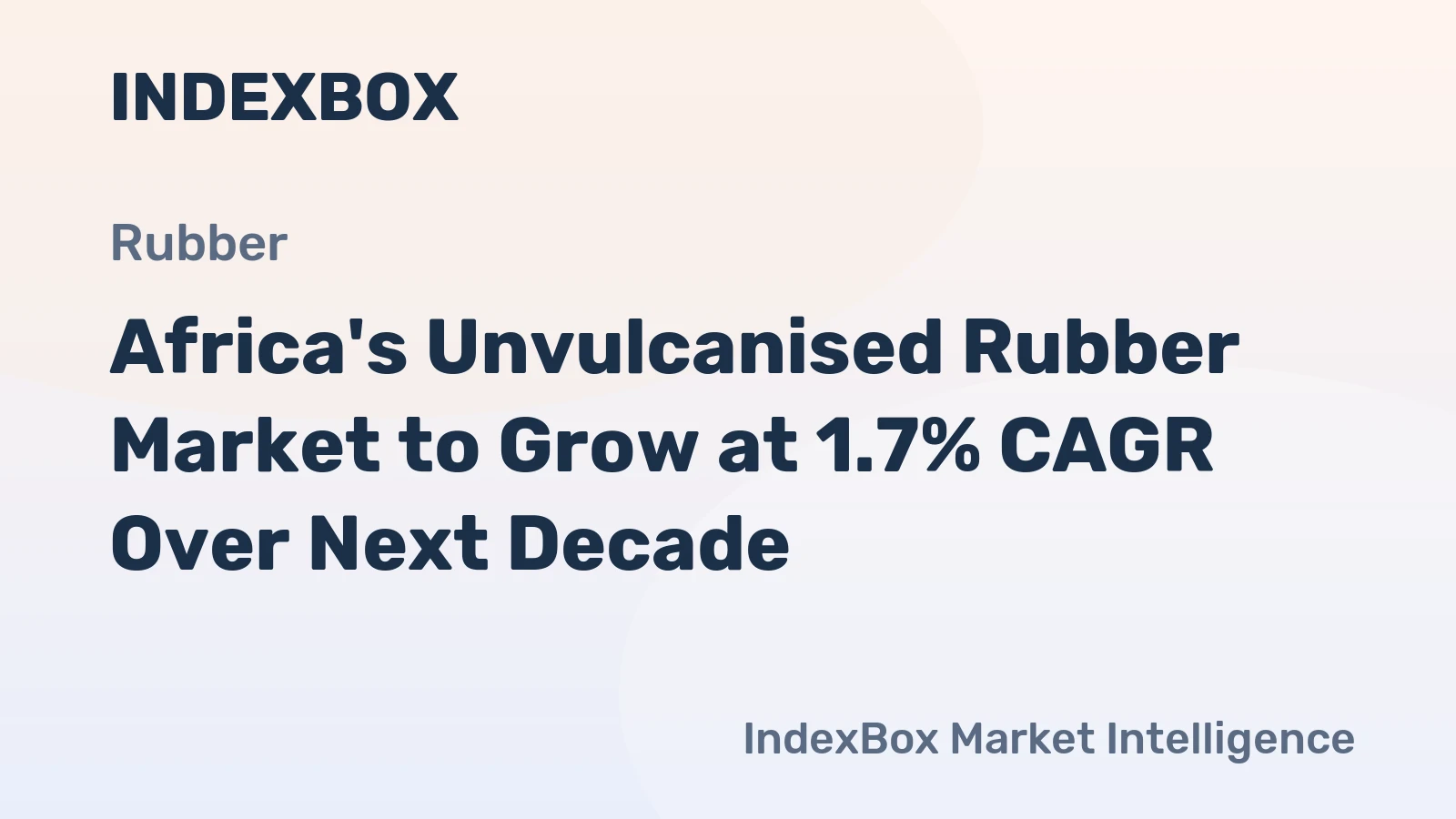 Africa's Unvulcanised Rubber Market to Grow at 1.7% CAGR Over Next Decade