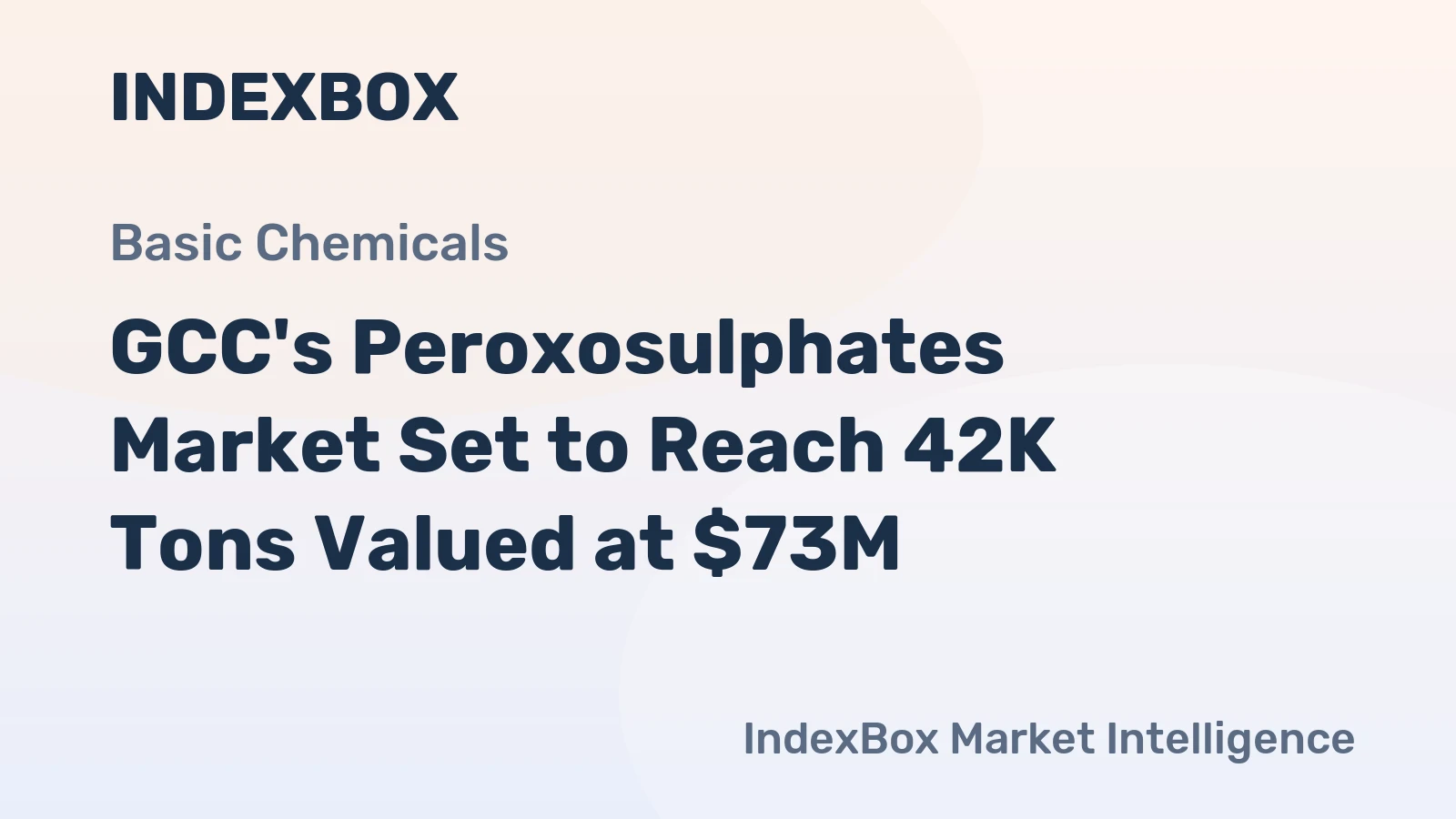 GCC's Peroxosulphates Market Set to Reach 42K Tons Valued at $73M